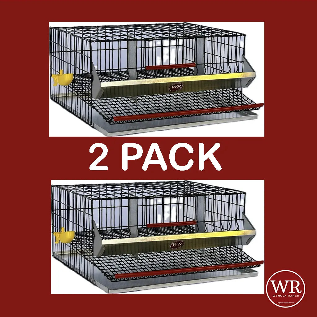 Quail Cage PVC Coated Metal Stackable - Wynola Ranch - Quail Cage