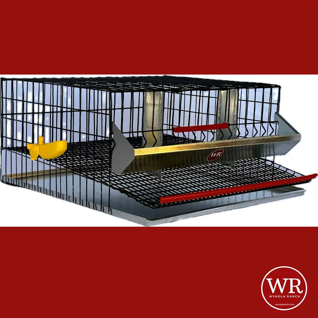 Quail Cage PVC Coated Metal Stackable - Wynola Ranch - Quail Cage